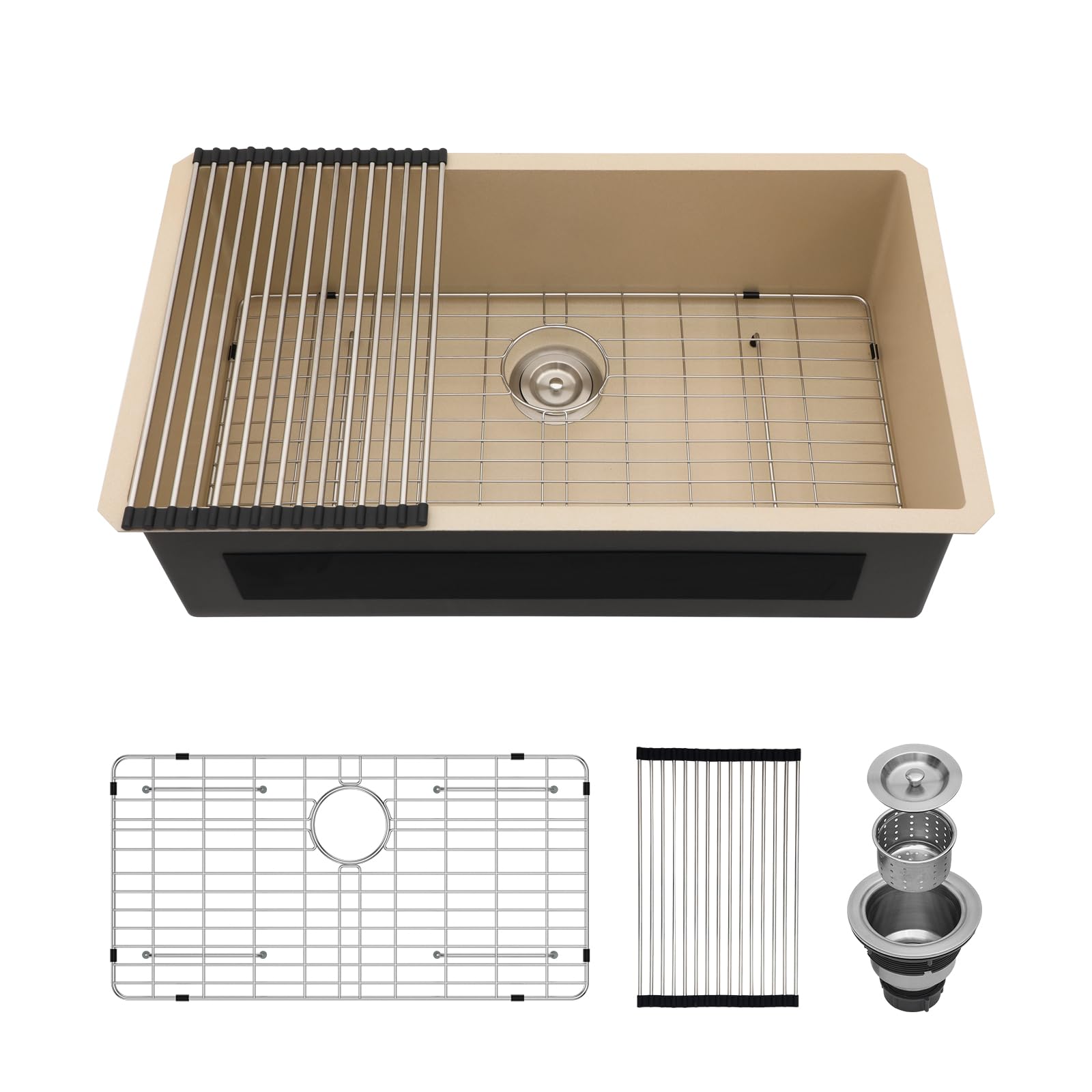Snapklik.com : Lordear Marble Coating Finish Kitchen Sink 32 Inch ...