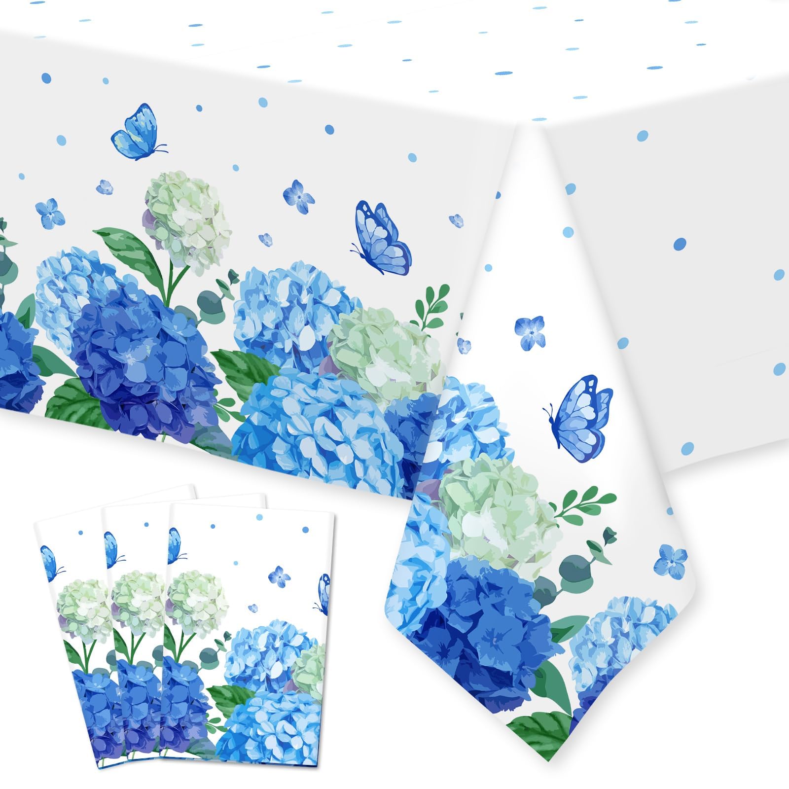 Amazon.com: Nefelibata Hydrangea Tablecloths Spring Table Cover Floral ...