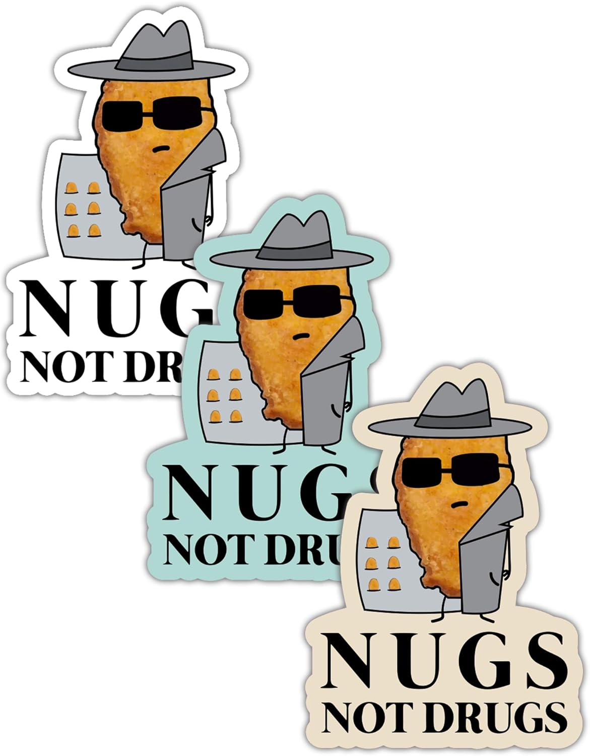 Amazon.com: United by Color Nugs Not Drugs Sticker (3 Pack ...