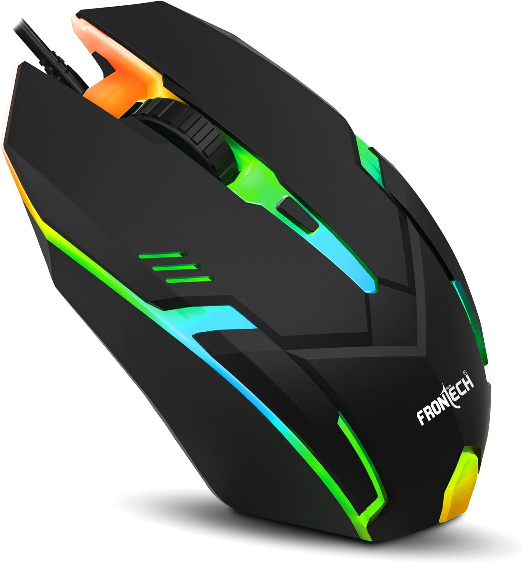 Amazon.in: Buy FRONTECH Wired USB Optical Mouse | 3 Button Mouse| RGB ...
