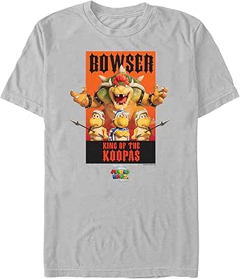 Super Mario Bros Movie Bowser Companions Young Men's Short Sleeve Tee ...