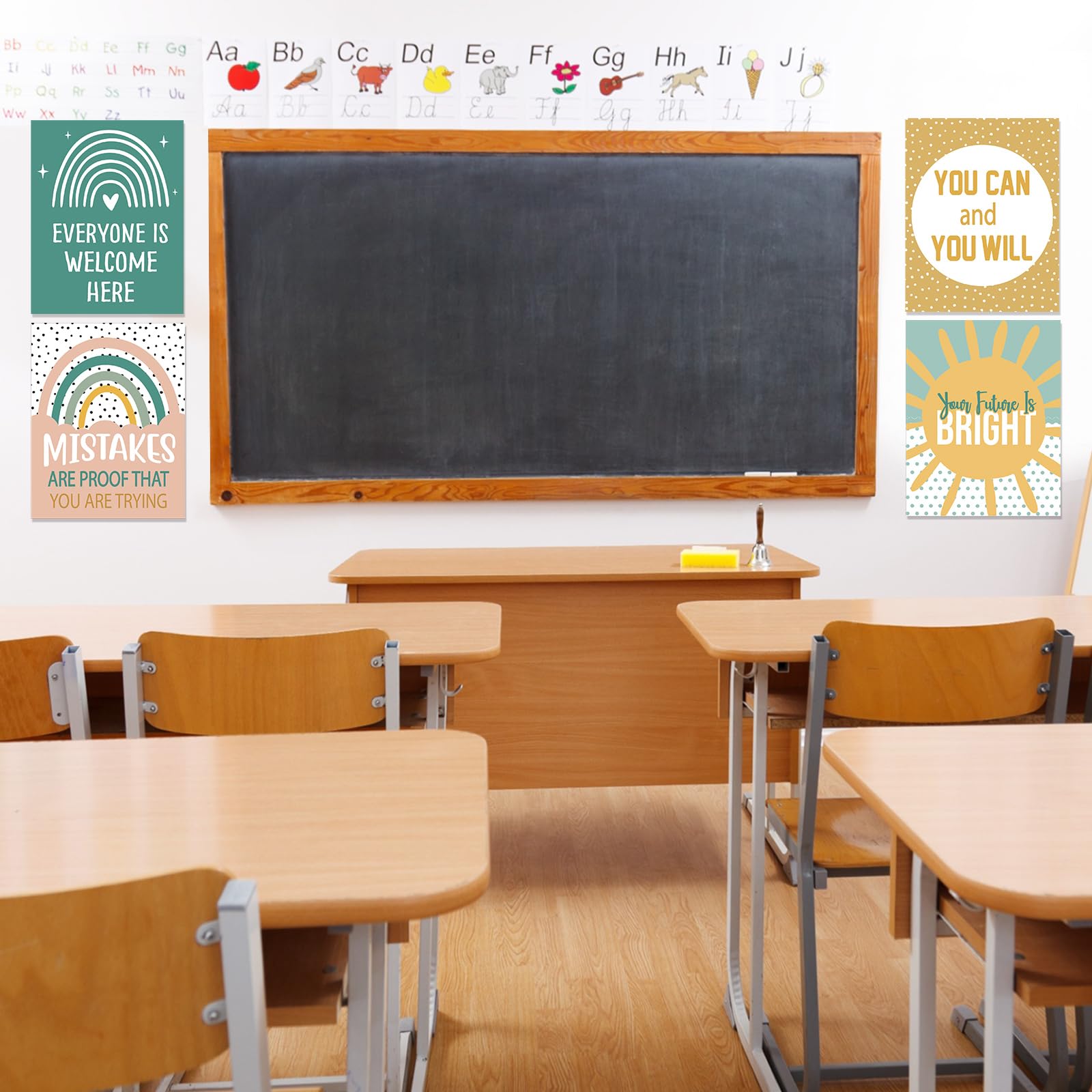 Snapklik.com : 12 Pcs Boho Classroom Posters, Mindset Posters Boho ...