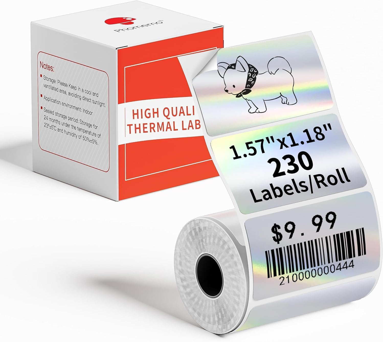 Phomemo M110 Gradual Thermal Labels- 1.57"x 1.18"(40x30mm) Sticker ...