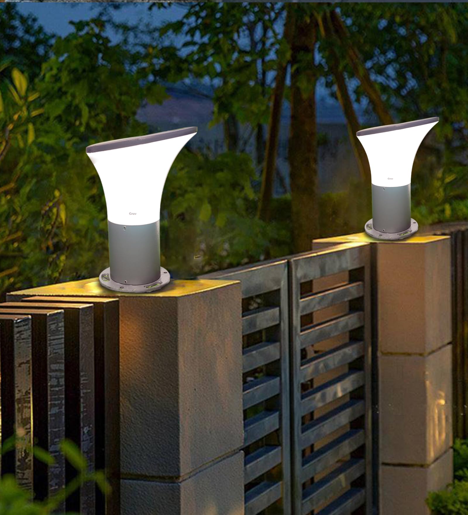 Lyse Decor Metal Decorative Outdoor Gate Light, Gate Lamps. Boundary ...