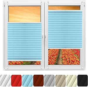 Amazon.co.jp: Venetian Blinds 35 x 200 cm Screwless No Drilling ...