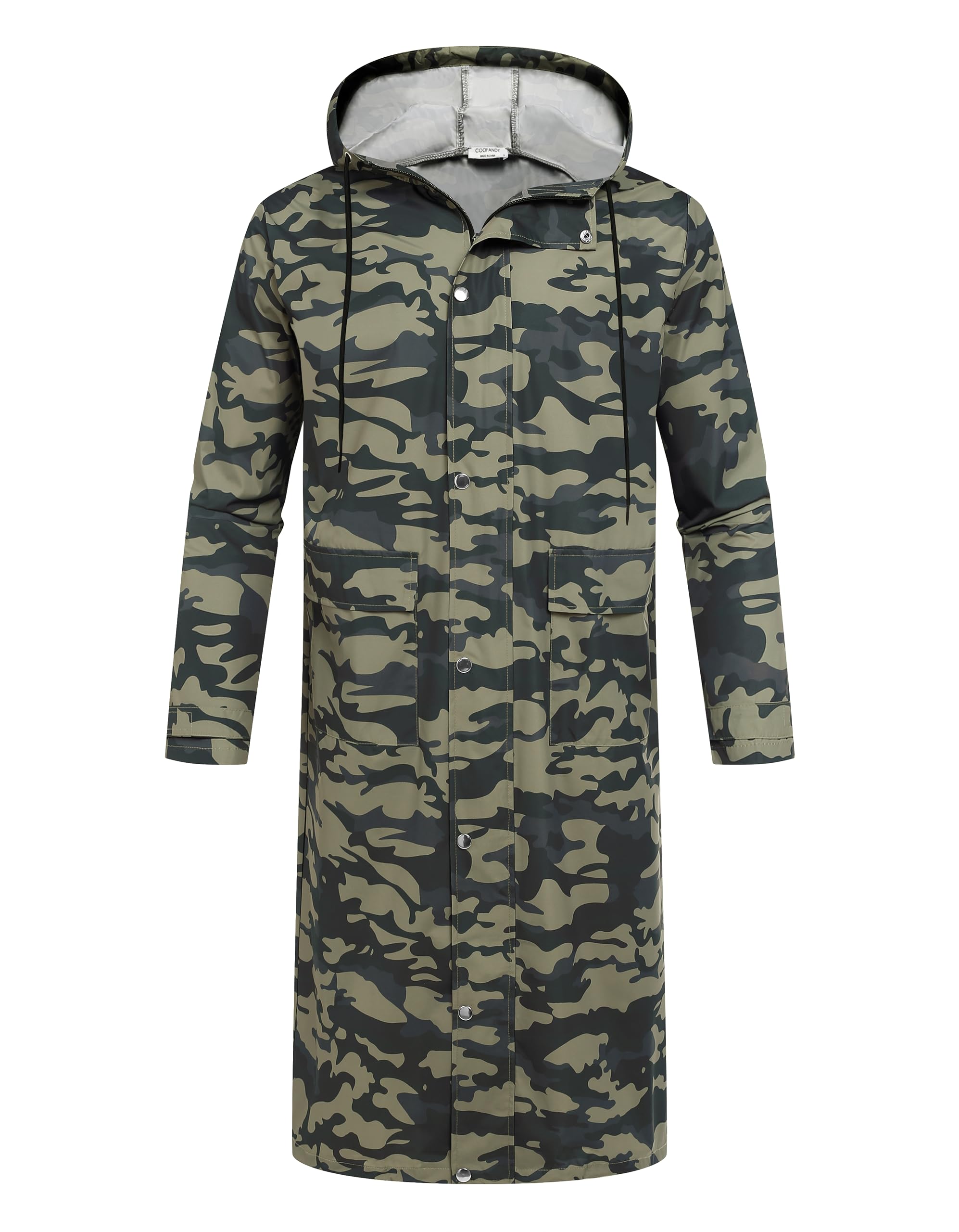 Snapklik.com : COOFANDY Mens Long Rain Jacket
