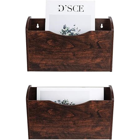Amazon.com : PAG 5-Tier Wall File Holder Hanging Mail Organizer Wood ...