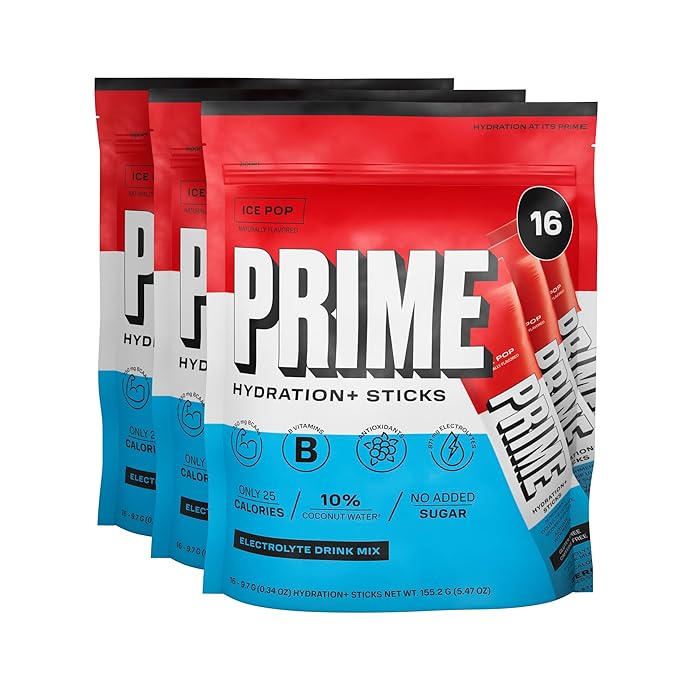 Amazon.com: PRIME HYDRATION+ Sticks ICE POP | Hydration Powder Single ...
