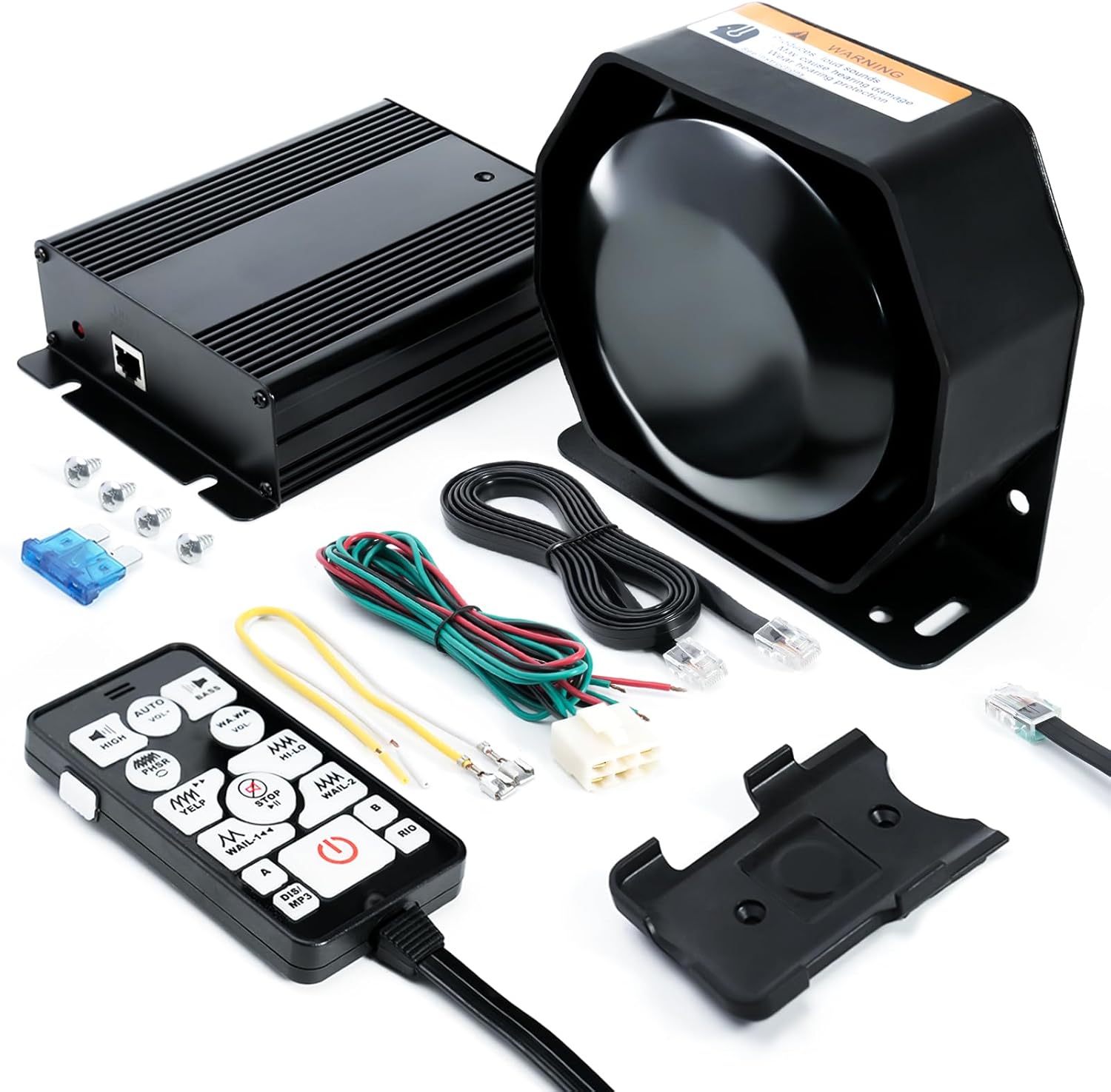 Amazon.com: JAMTON 200W 12V 37 Tone Emergency Siren PA System, Slim ...