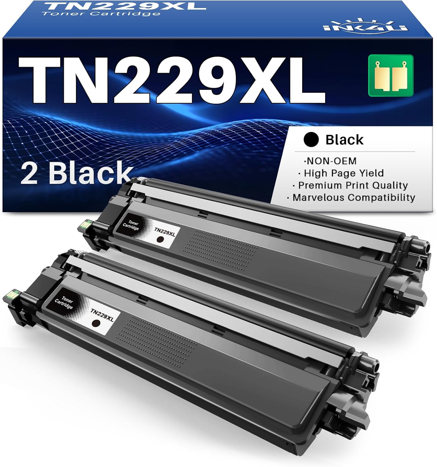 Amazon.com: INK4U TN229XL Black Toner Cartridges Compatible Replacement ...