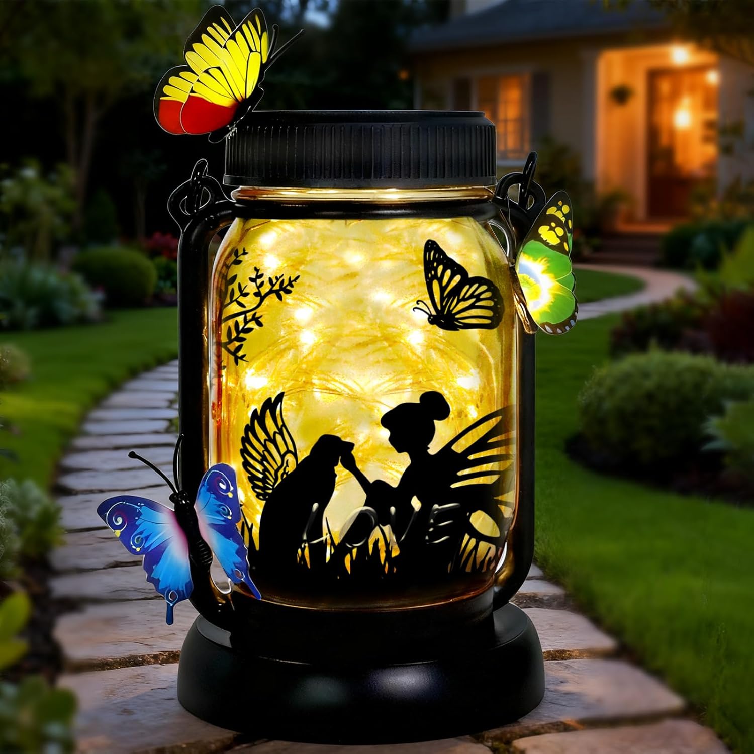 Amazon.com: Dog Solar Lanterns Outdoor Garden Solar Dog Lights Dog ...