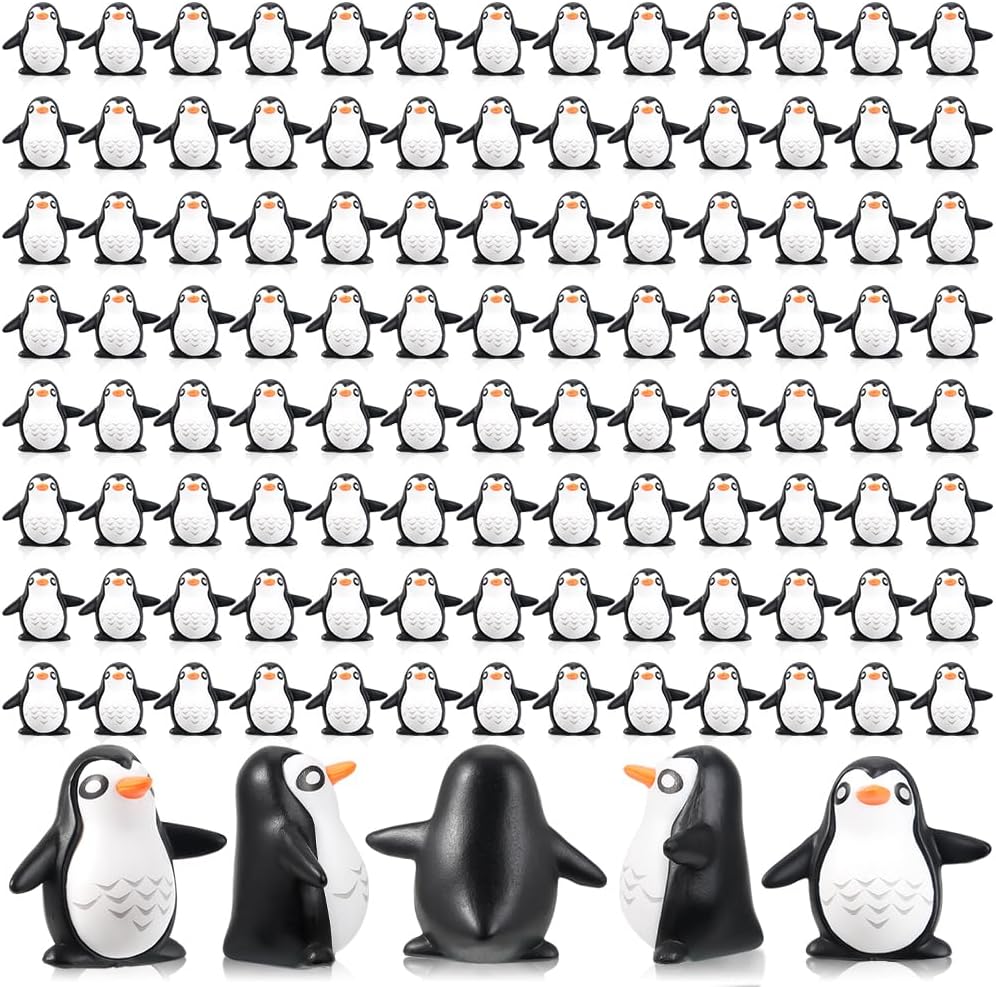 Amazon.com: FCKLVMC 134 Pcs Mini Penguin Figurines, Mini Resin Penguin ...