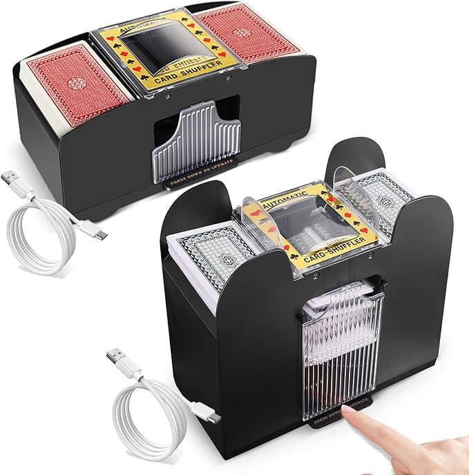 Amazon.com: Lineba Card Shuffler 6 Deck Electric Heavy Duty & Automatic ...