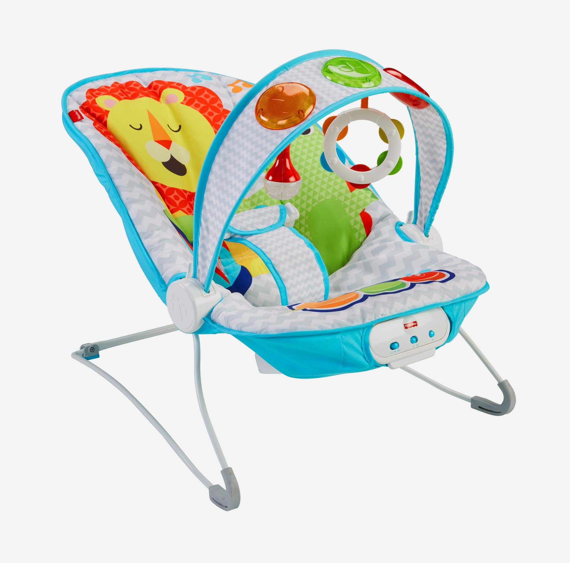 Buy Fisher-Price Kick and Play Musical Bouncer, New-born Baby Bouncer ...