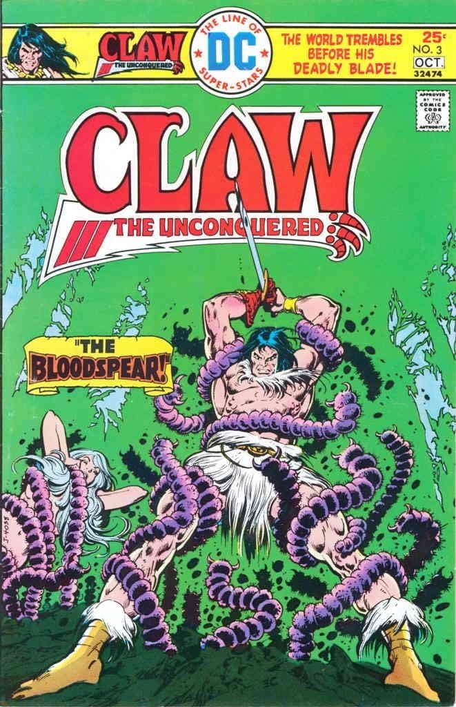 Amazon.com: Claw the Unconquered #3 FAIR ; DC comic book | October 1975 ...