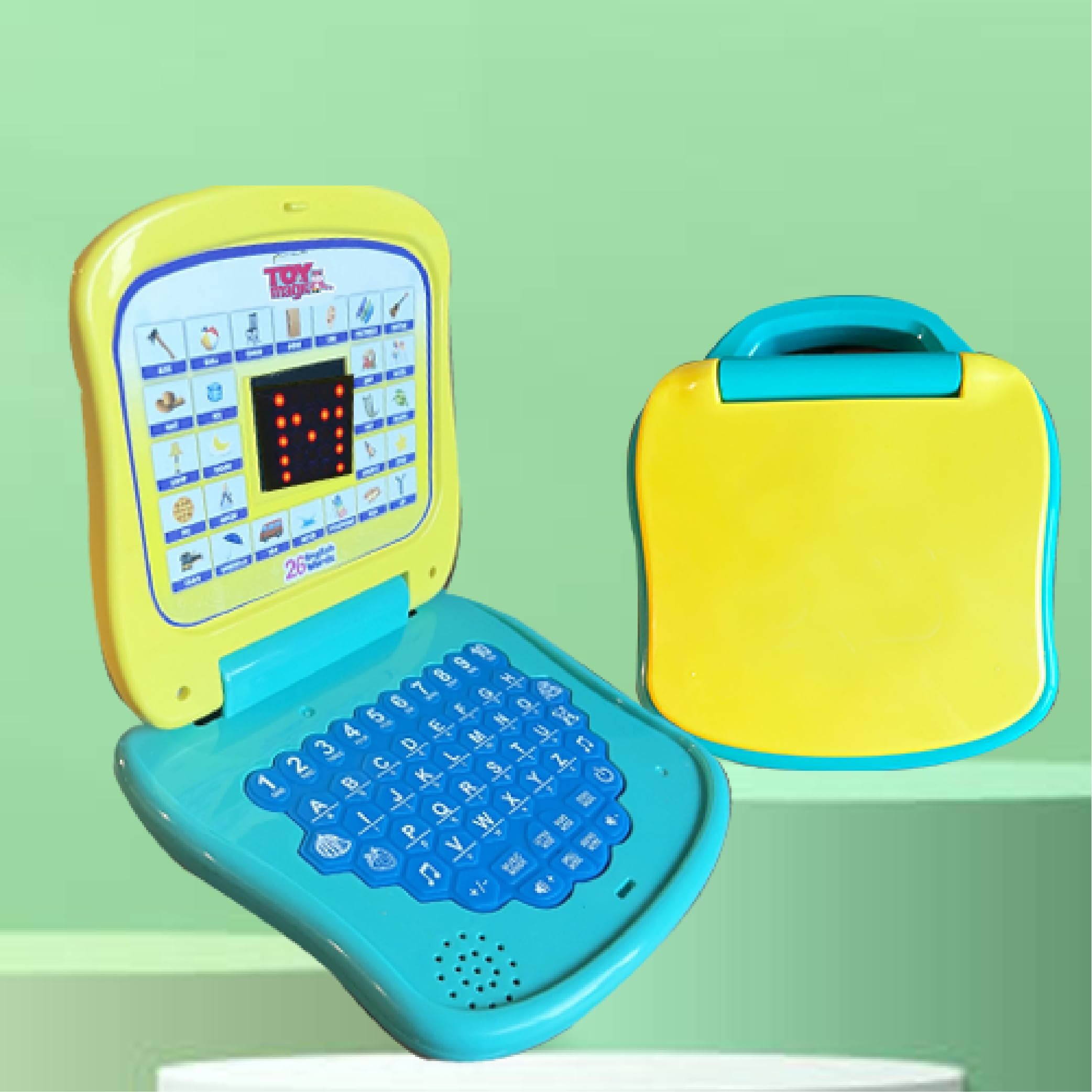 ToyMagic Kids Laptop Computer Toy|Alphabet & Number Chart with LED ...