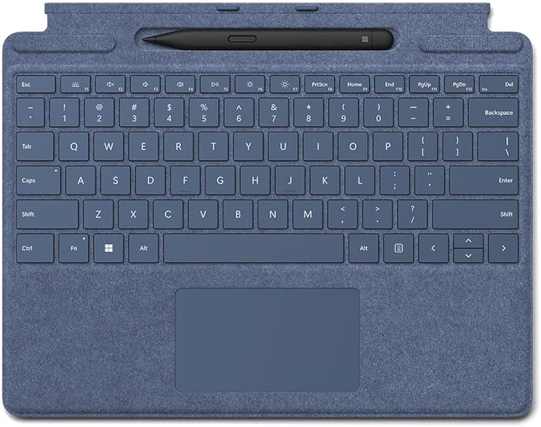 Microsoft Surface Pro 9, 8 or X - Signature Type cover keyboard - Blue ...