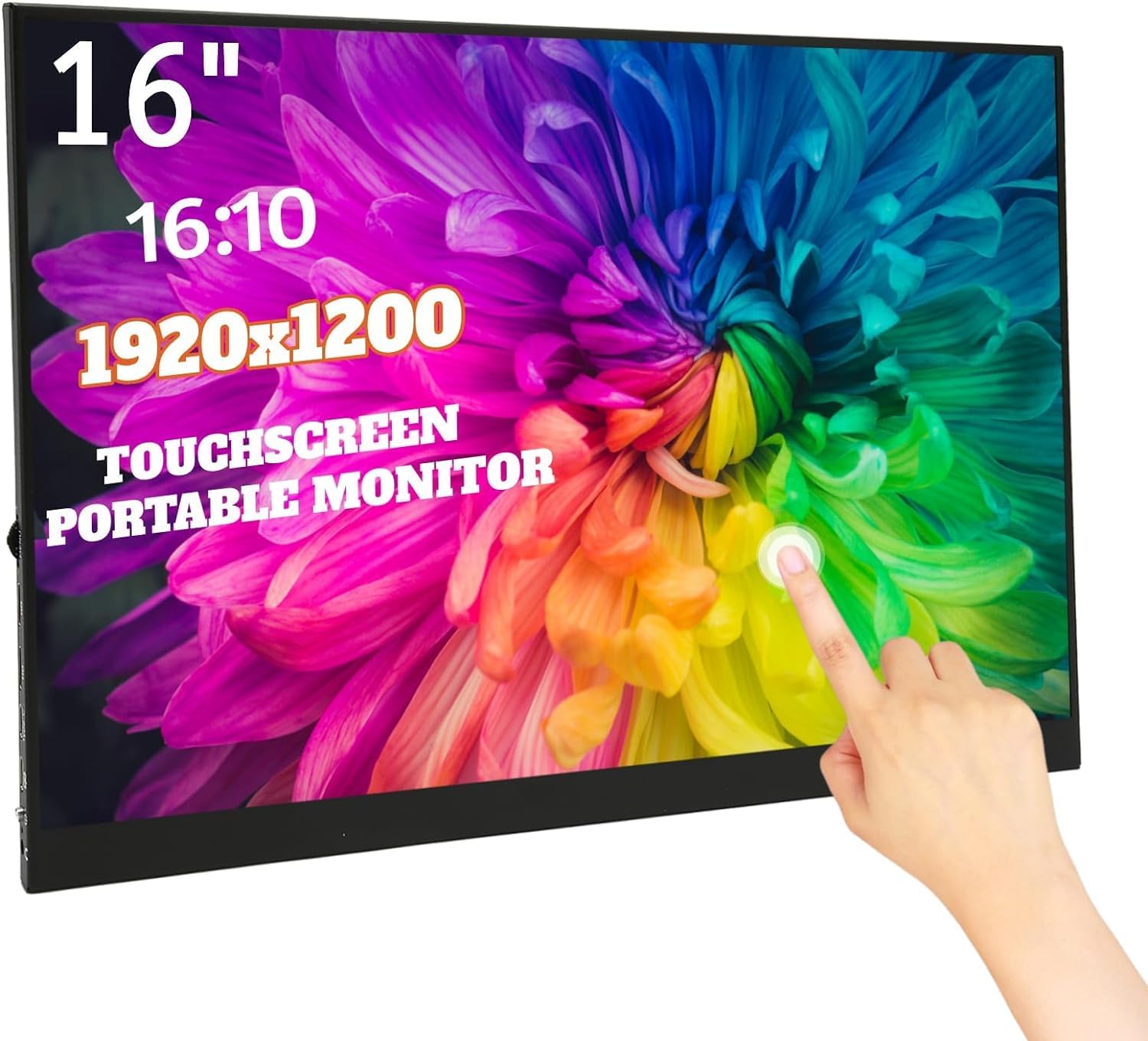 Portable Monitor, 16 Inch Touchscreen Monitor, 1920x1200 60Hz Eye Care ...