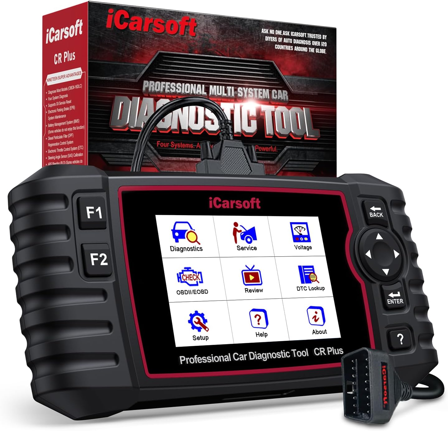 Amazon.com: iCarsoft CR Plus OBD2 Scanner Diagnostic Tool, Code Reader ...