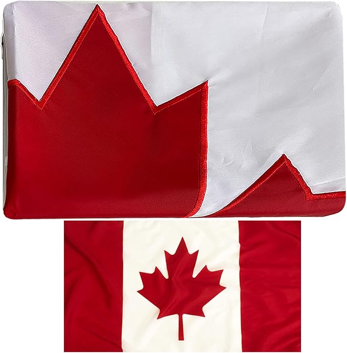 Amazon.com : Canada Canadian Flag Embroidered 3x5 Outdoor Double Sided ...