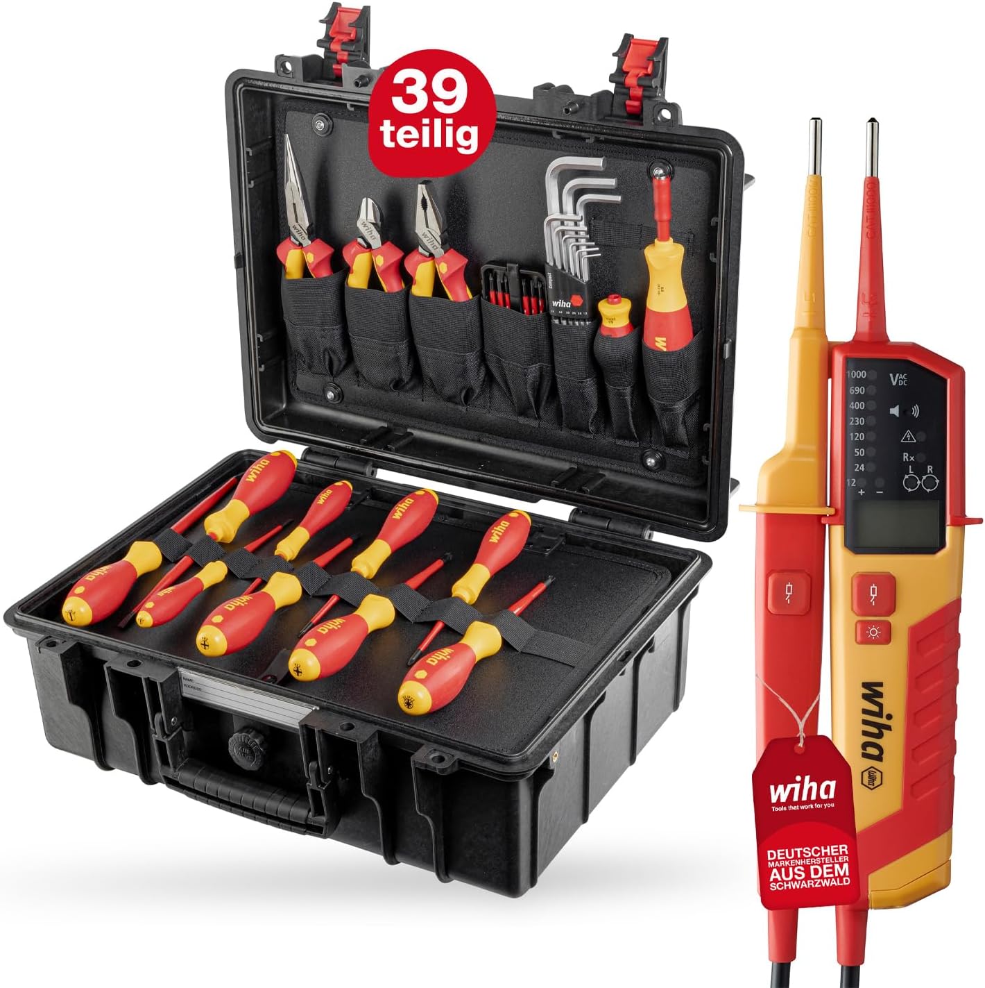 Wiha Lehrlingskoffer für Elektro-Installation 39-teilig VDE I Profi ...