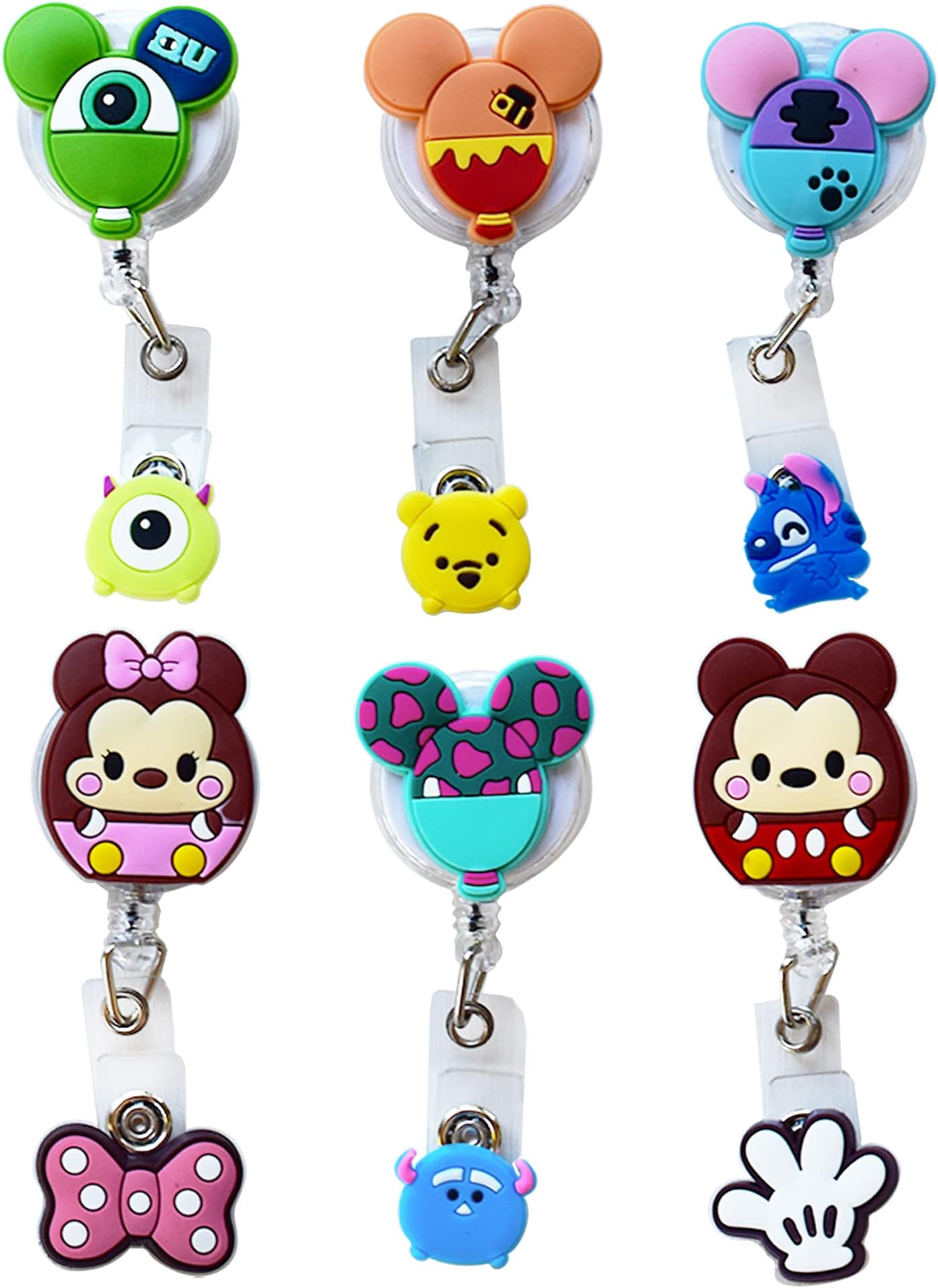 Amazon.com : CTOHN 2 Pack Retractable Badge Holder Reels, Cute Blue ...