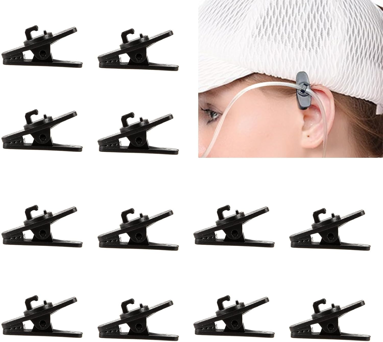 Amazon.com: LJHYSD 12 PCS Oxygen Tube Clips, Hose Holder Clips, Ear ...