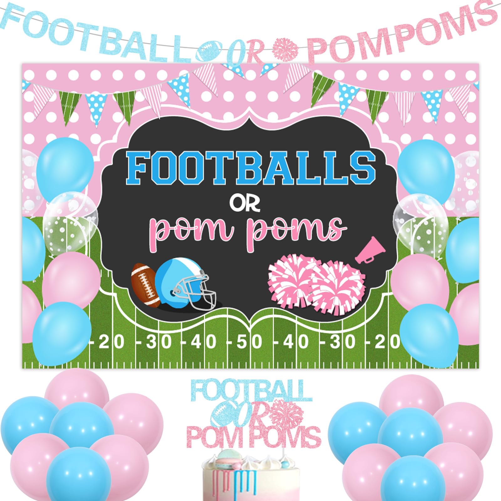 Amazon.com: kreat4joy Football Gender Reveal Decorations, Football or ...