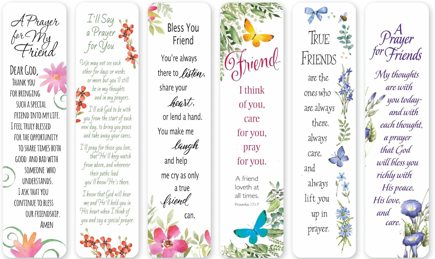 Amazon.com: Inspirational Friendship & Prayer Bookmarks – Set of 24 ...