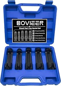Amazon.com: BOVIEER 12090 Fuel Line Socket Set, 5 Pcs Diesel Injector ...