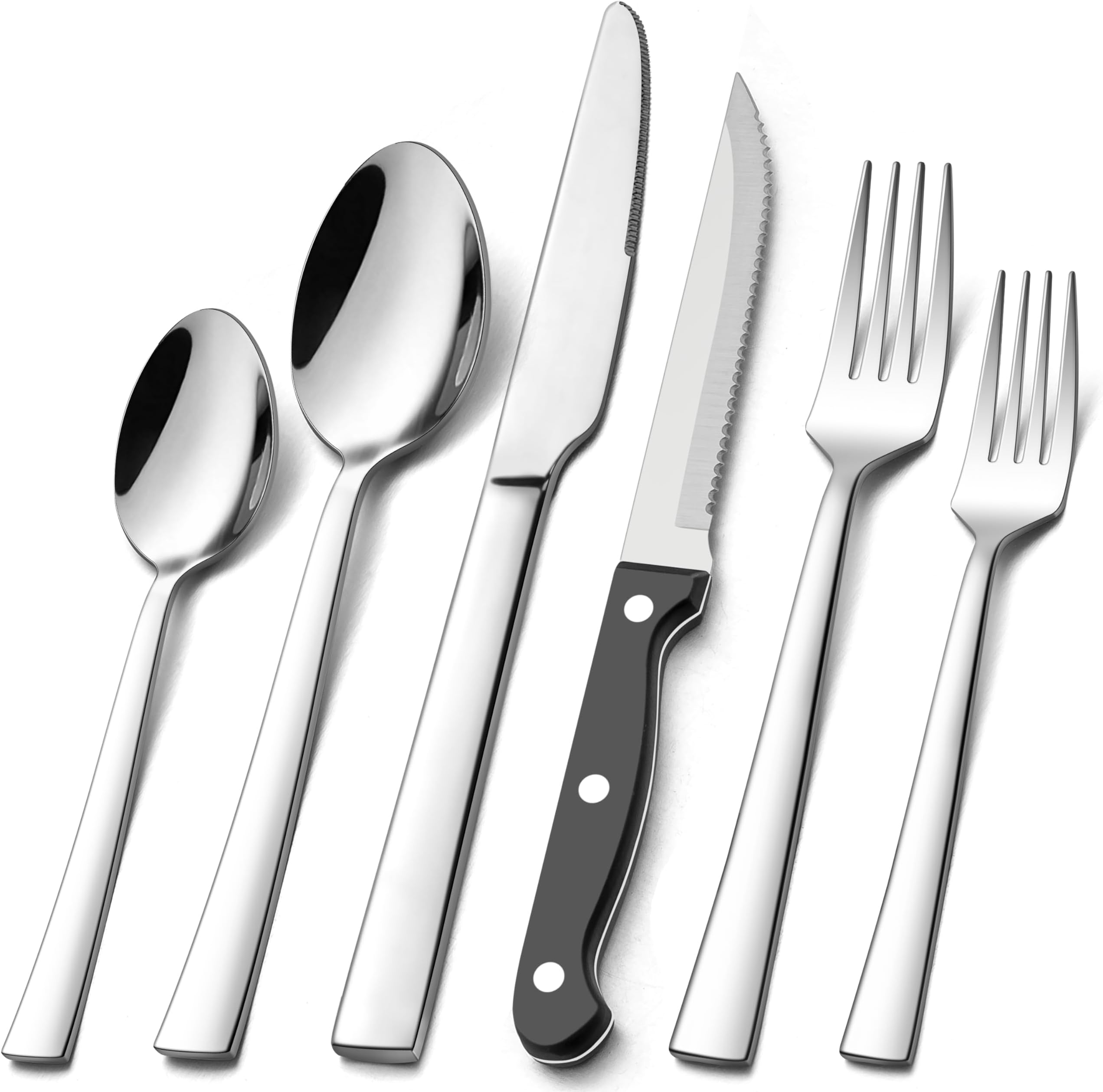 Besteck Set 36-teiliges für 6 Personen, Wildone Premium Edelstahl ...