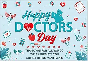 Amazon.com: Refavor Happy Doctors Day Decorations - 70 X 45 Inch Doctor ...