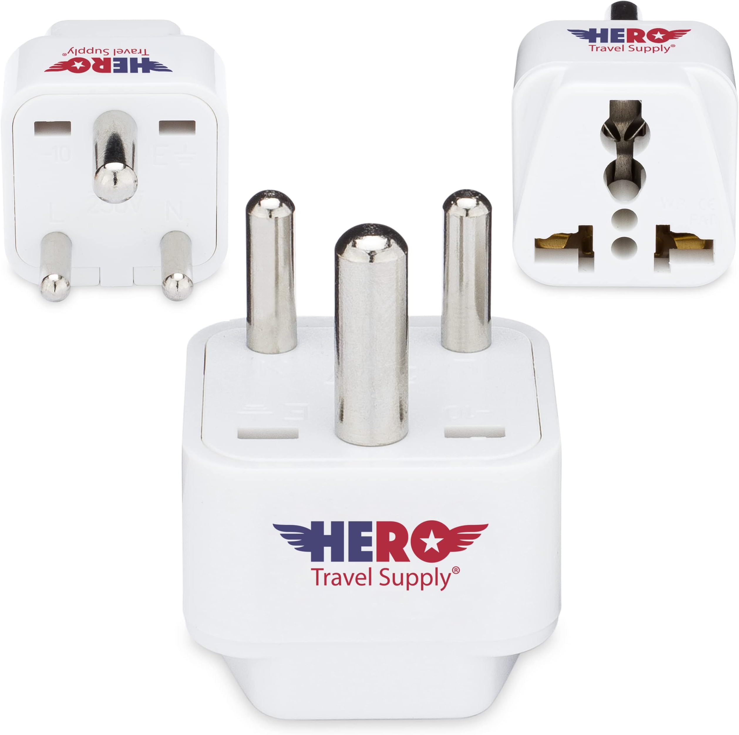 Amazon.com: Hero Premium US to India Power Adapter Plug (Type D, Pack ...