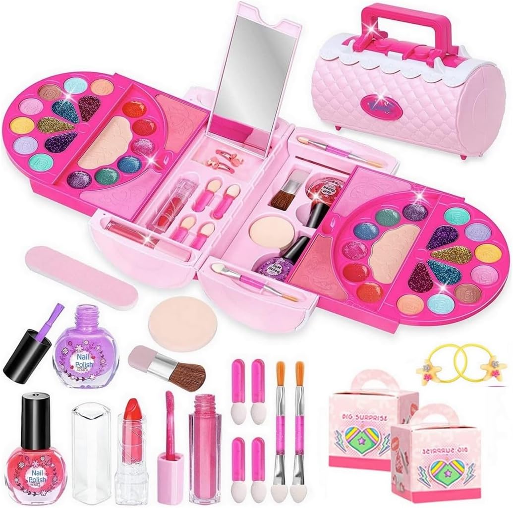 BLYPHOO Kids Makeup Set for Girls: Makeup Kit Toy for Pretend Play ...