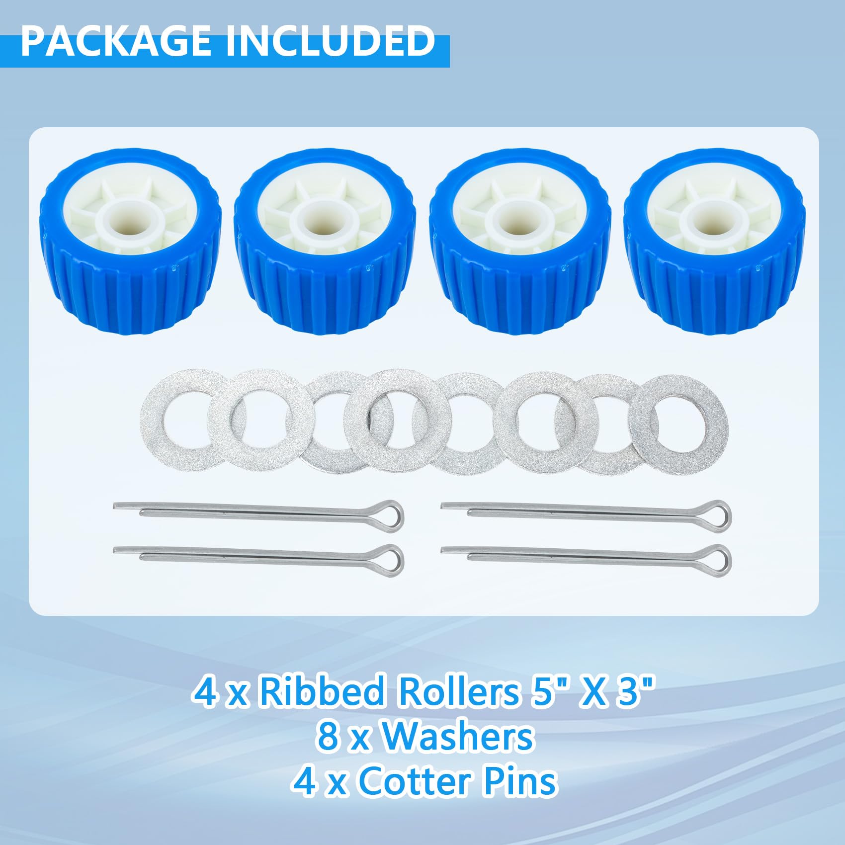 Roller For Boat Trailer Blue Plastic Boat Trailer Ribbed Wobble Roller ...