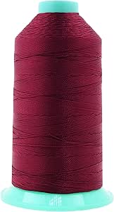 Amazon.com: Mandala Crafts Bonded Nylon Thread Wine Heavy Duty Sewing ...