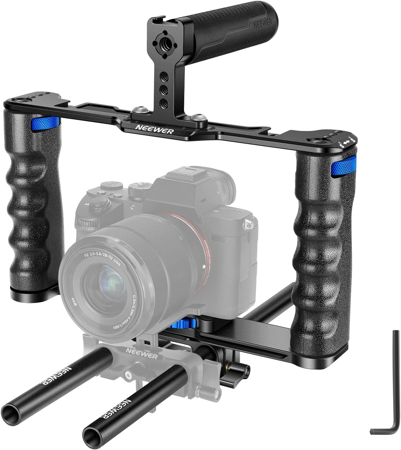 Amazon.com : Foto&Tech Movie Making DSLR Camera Video Cage Mount Rig ...