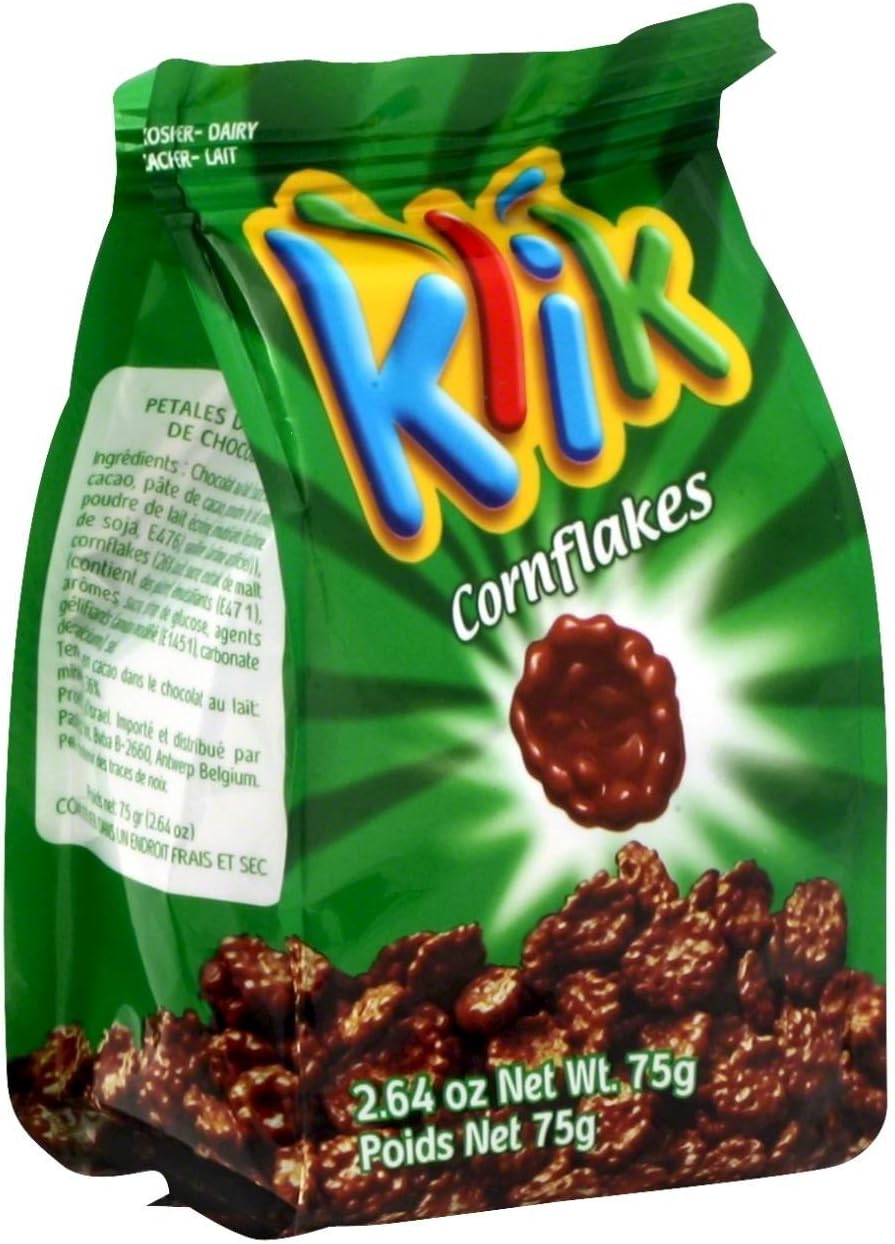 Amazon.com: Klik Chocolate Covered Cornflakes - 2.64 OZ : Grocery ...