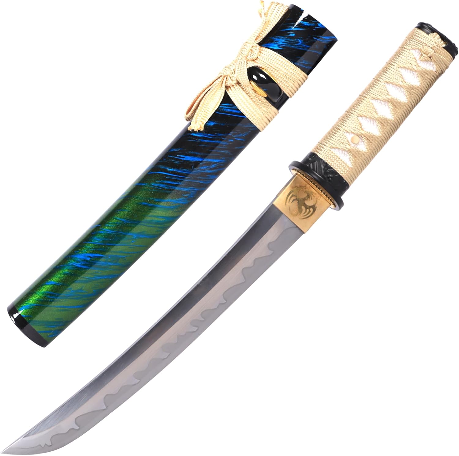 Pnber Short Katana Real Handmade Short Samurai Sword Mini Katana Battle ...