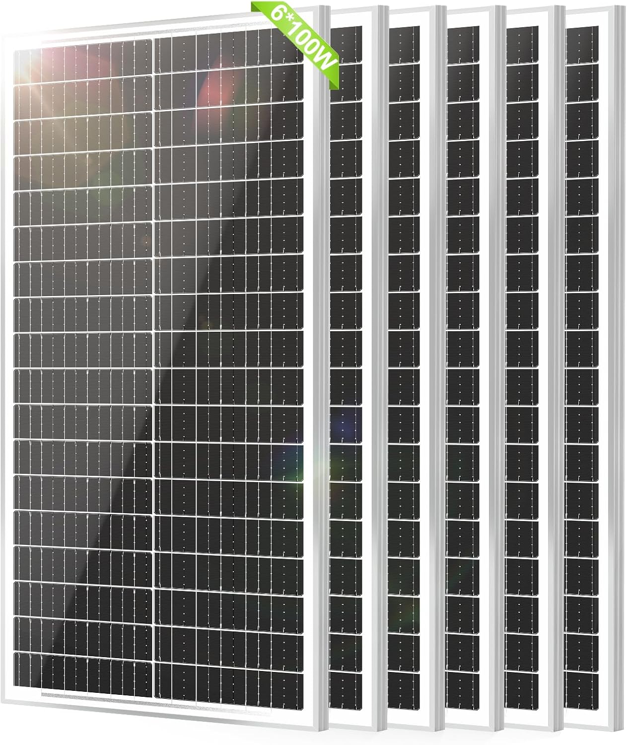 Amazon.com : WERCHTAY 100 Watt Solar Panel, 6 Pack 100W Monocrystalline ...