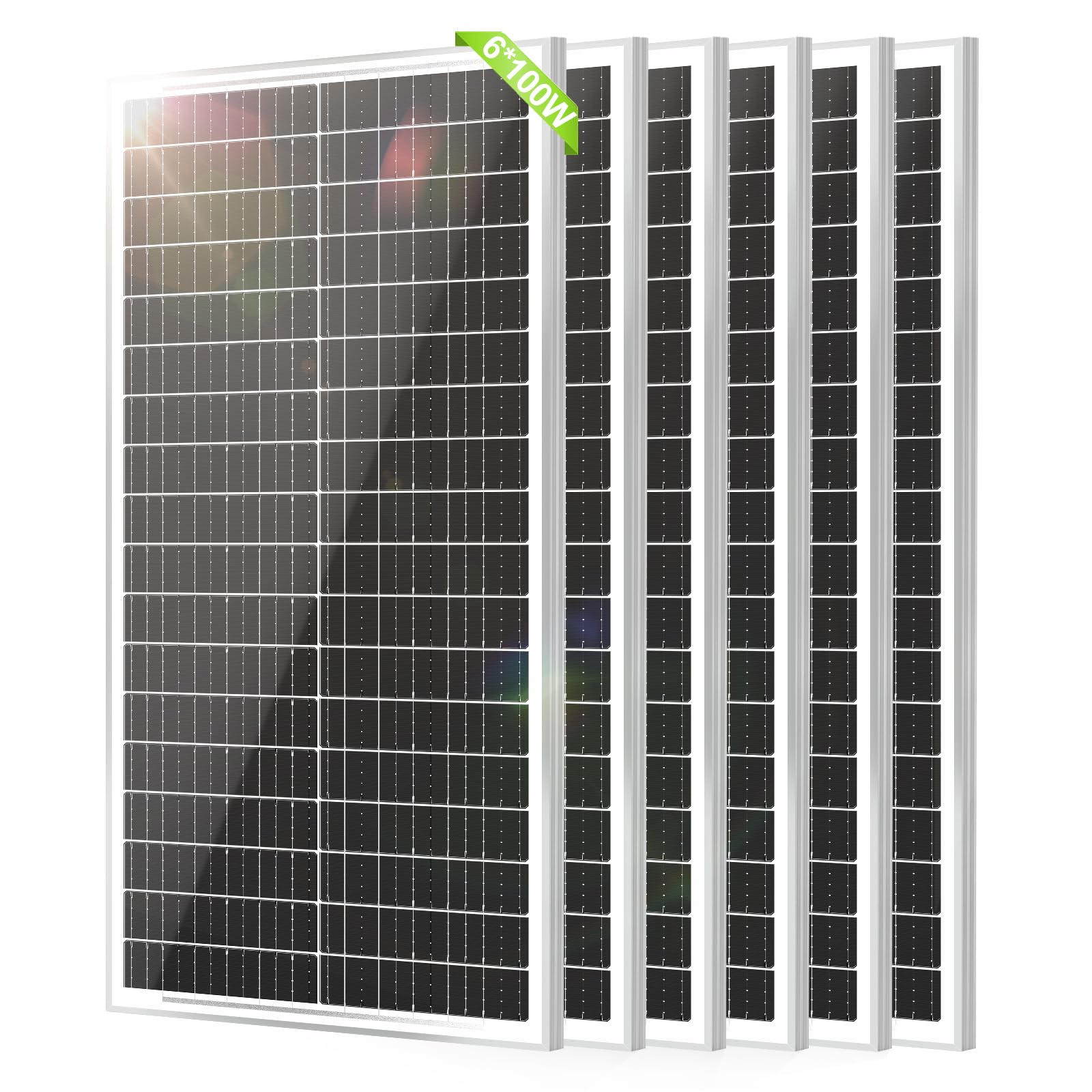 Amazon.com : WERCHTAY 100 Watt Solar Panel, 6 Pack 100W Monocrystalline ...