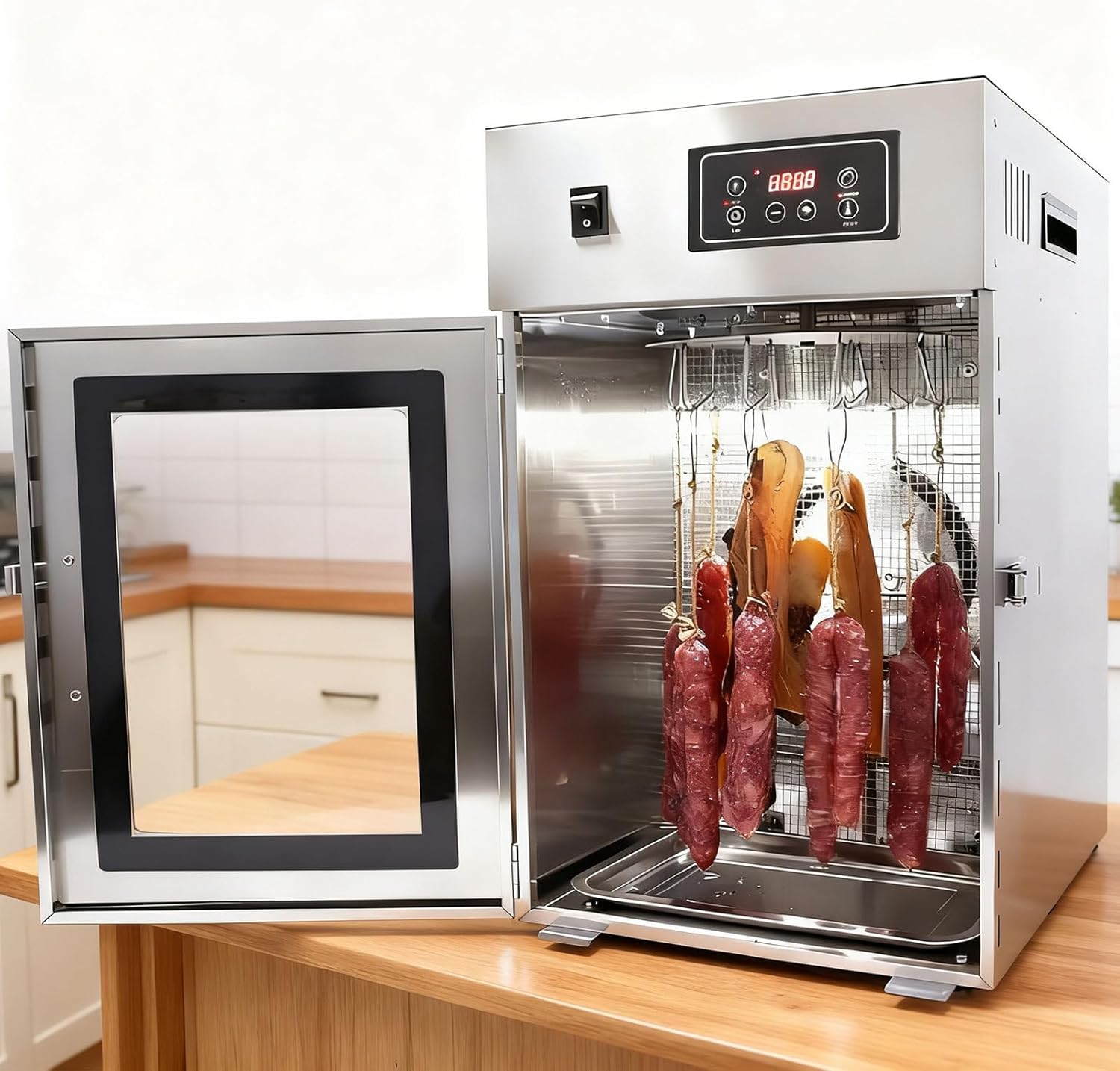 Amazon.com: moupeaktain 360° Rotary Meat Dryer, 800W Commercial Food ...