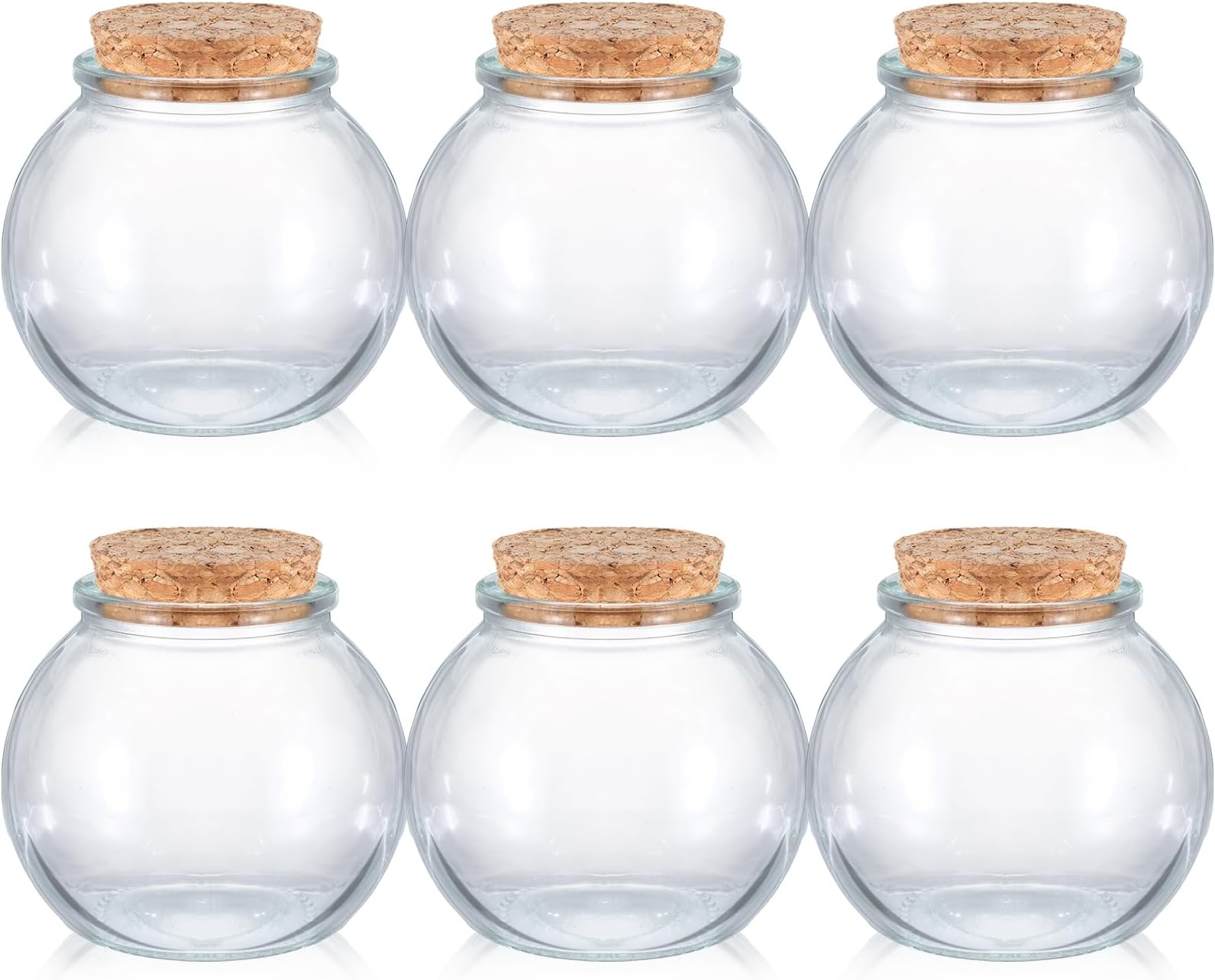 Amazon.com: Havawish 6 Pcs Small Glass Bottles with Cork Stoppers, 3.4 ...