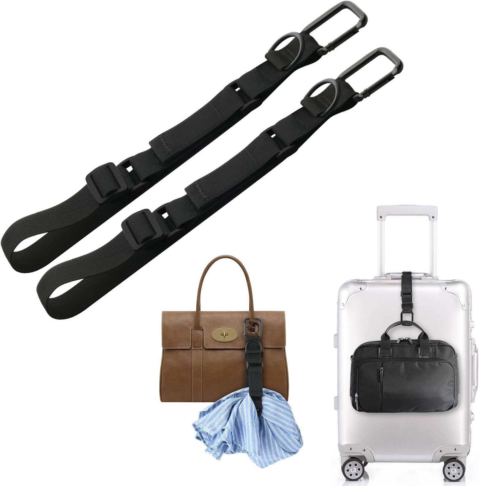 Amazon.com: Cosmos 2 Pcs Add a Bag Strap Jacket Gripper Carry-on ...