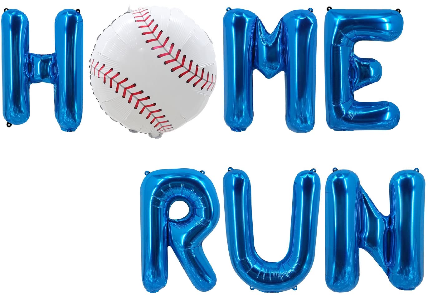 Amazon.com: Blue Baseball Home Run Banner Balloons - Home Run Letter ...