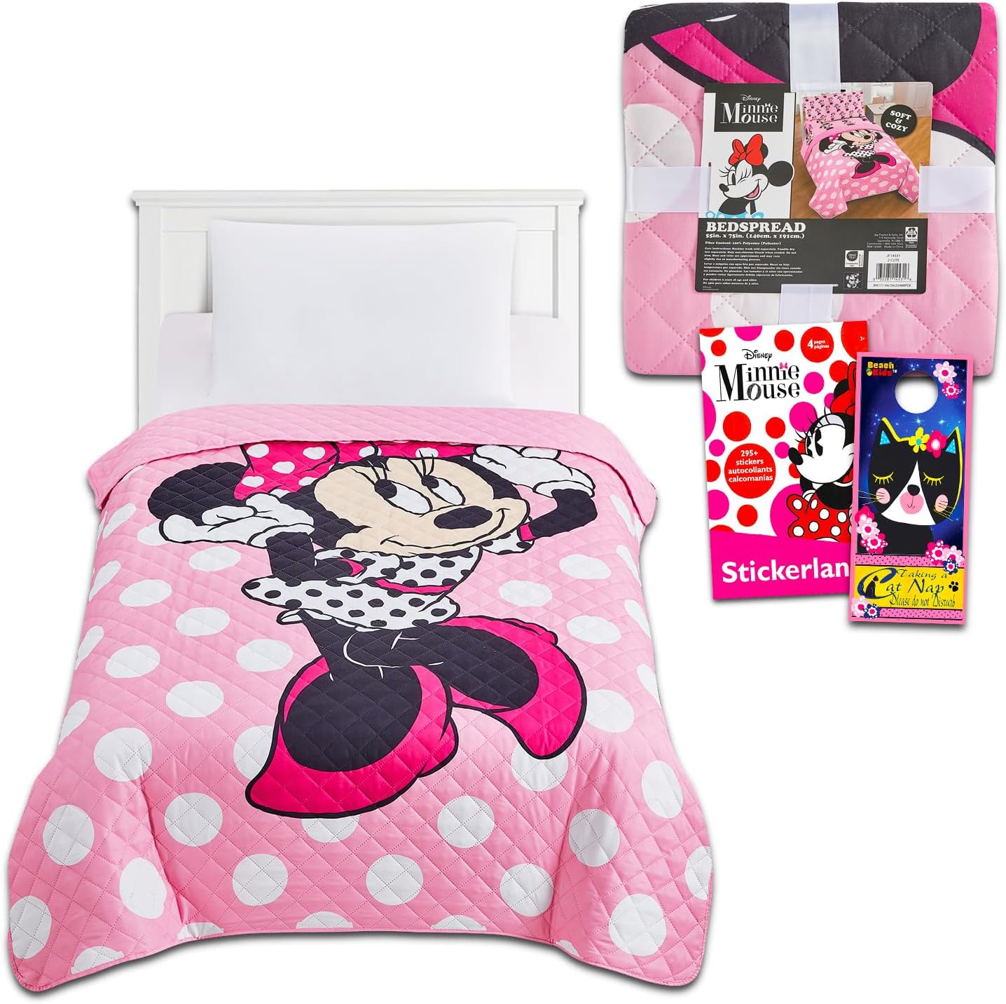 Amazon.com: Mickey Mouse Bedspread Twin Set for Kids - Bundle with ...