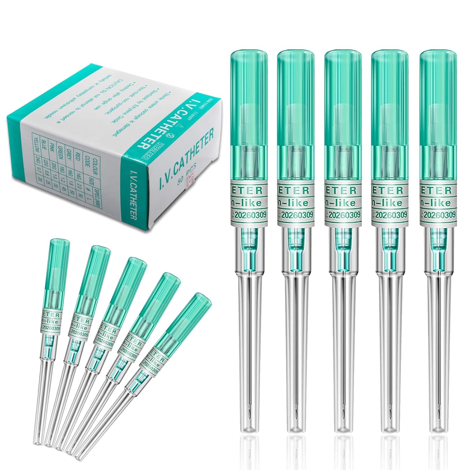 Amazon.com: YONGDA 18G Catheter Piercing Needles 50Pcs - Slim Hollow ...