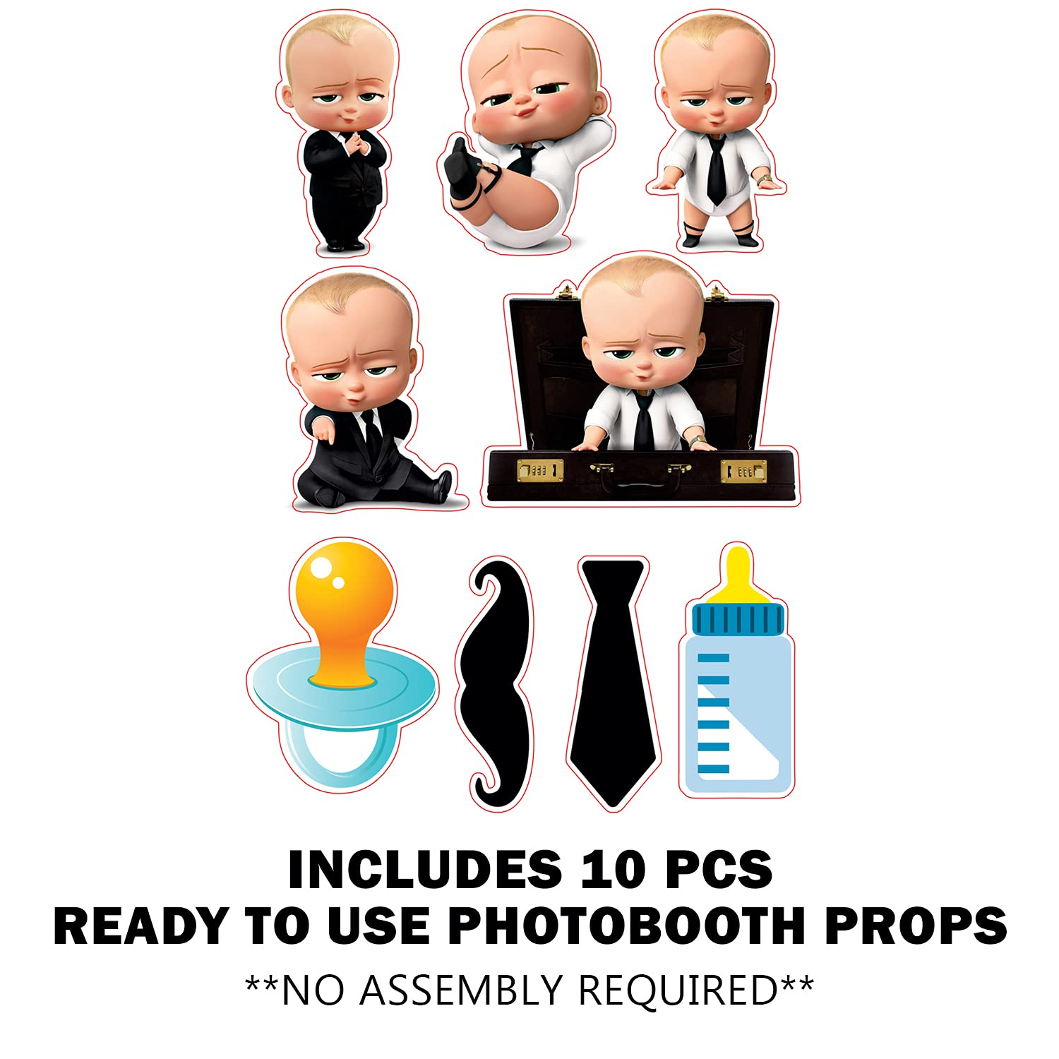 CherishX.com Boss Baby Photo Booth Party Props Set of 10 Pieces / Boss ...