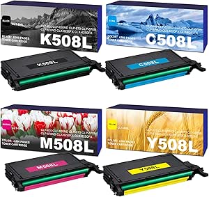 Amazon.com: CLT508L CLT-508L Toner Cartridge Replacement for Samsung CLT 508L K508L C508L M508L ...