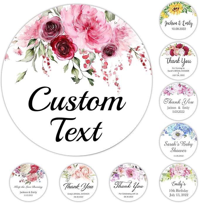 Amazon.com : 100 Pack Personalized Custom Stickers Labels for Business ...